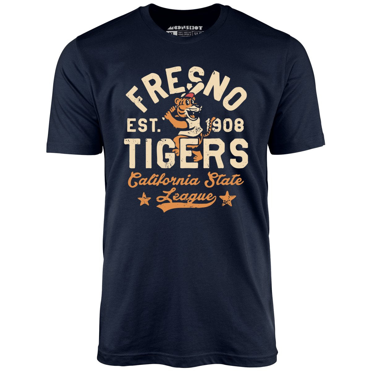 Fresno Tigers California Vintage Defunct Baseball Teams Unisex T