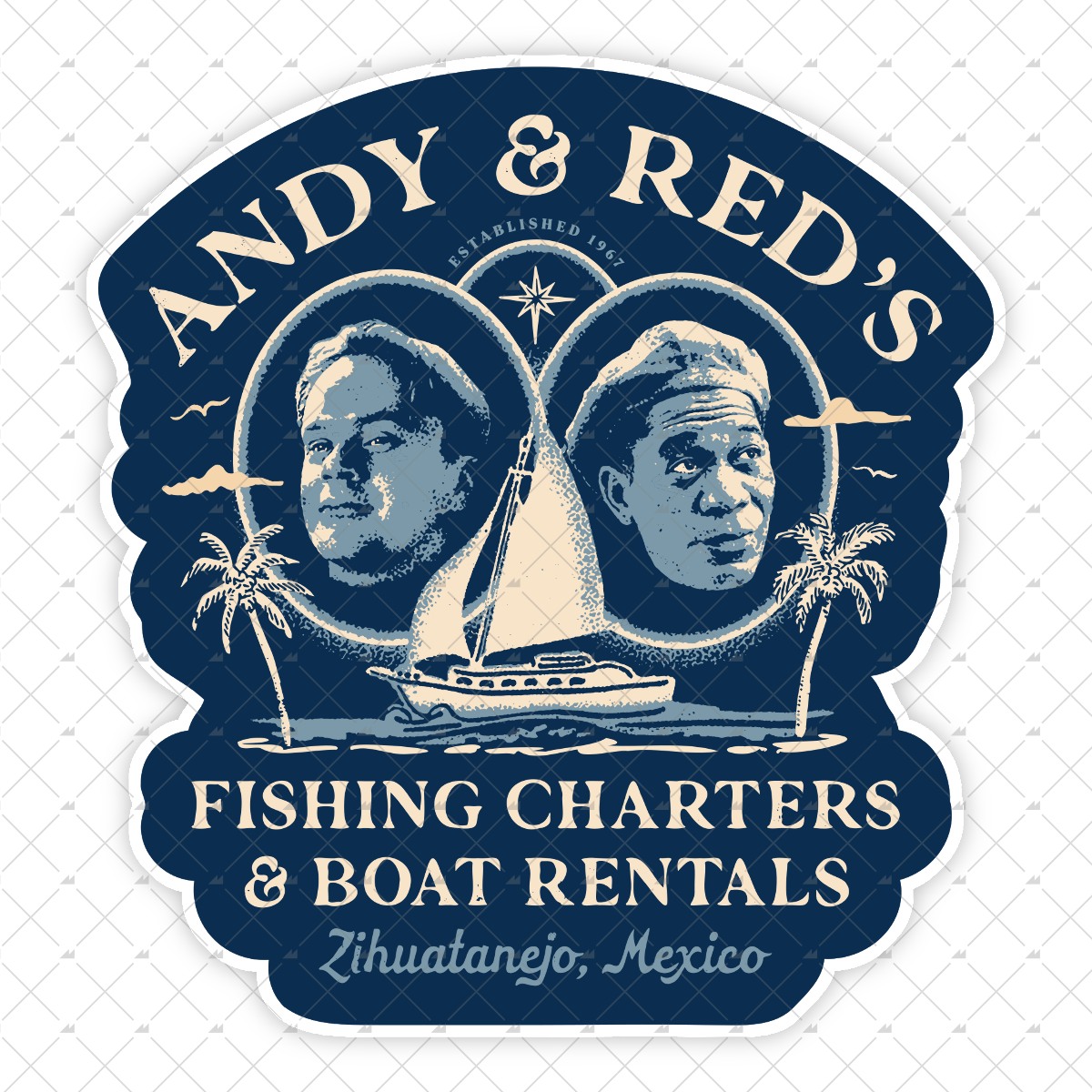 Andy & Red's Fishing Charters & Boat Rentals - Sticker – m00nshot