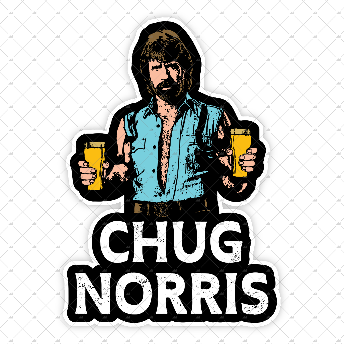 Chug Norris - Sticker – m00nshot