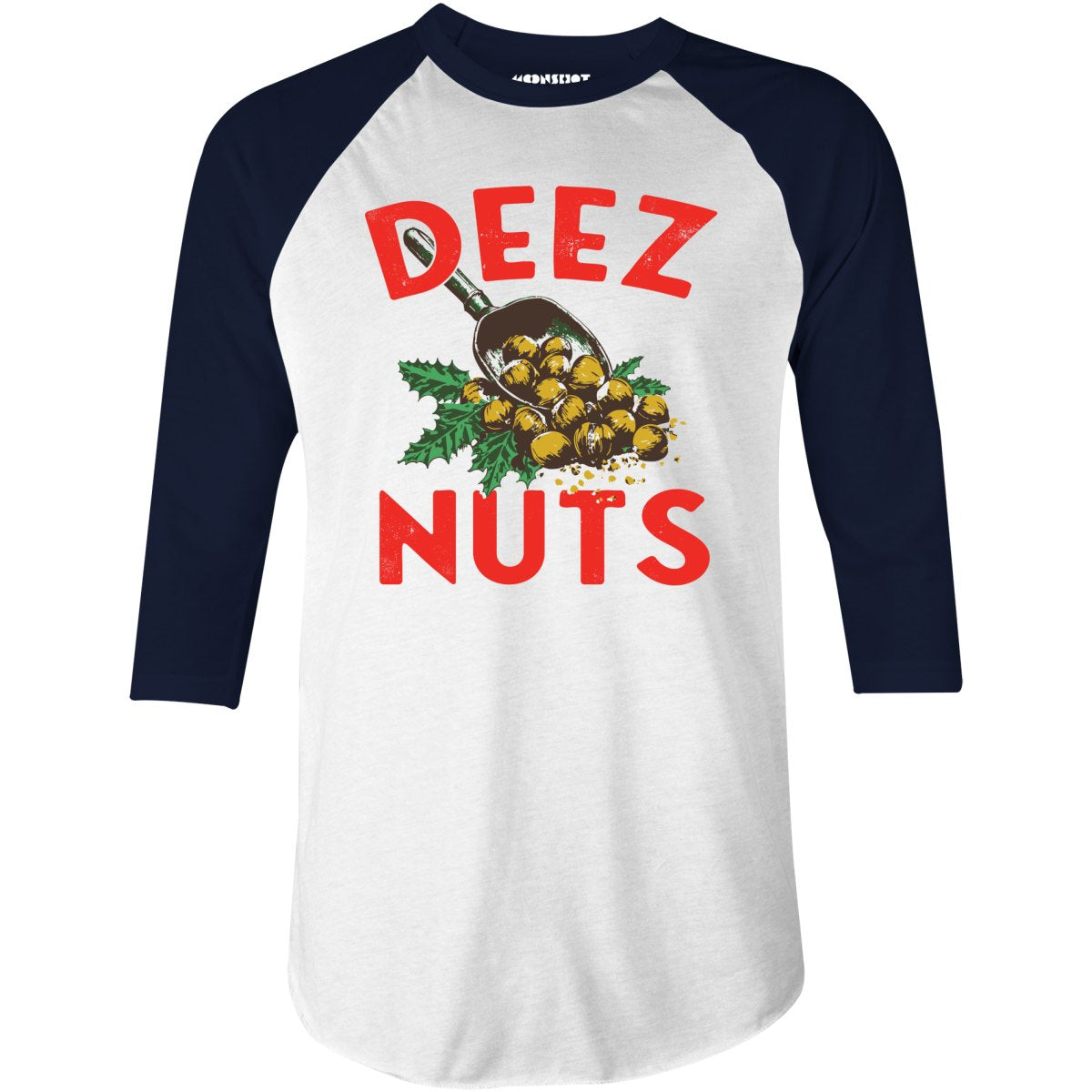 Deez Nuts Christmas - 3/4 Sleeve Raglan T-Shirt – m00nshot