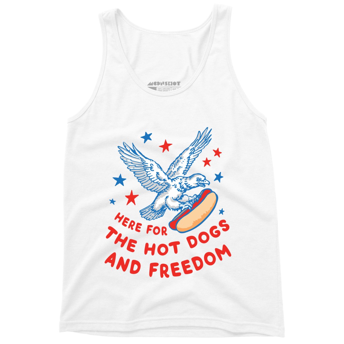 Here For The Hot Dogs and Freedom - Unisex Tank Top – m00nshot