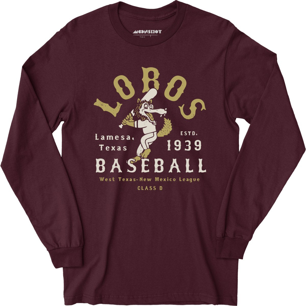 Lamesa Lobos - Texas - Vintage Defunct Baseball Teams - Long Sleeve T ...