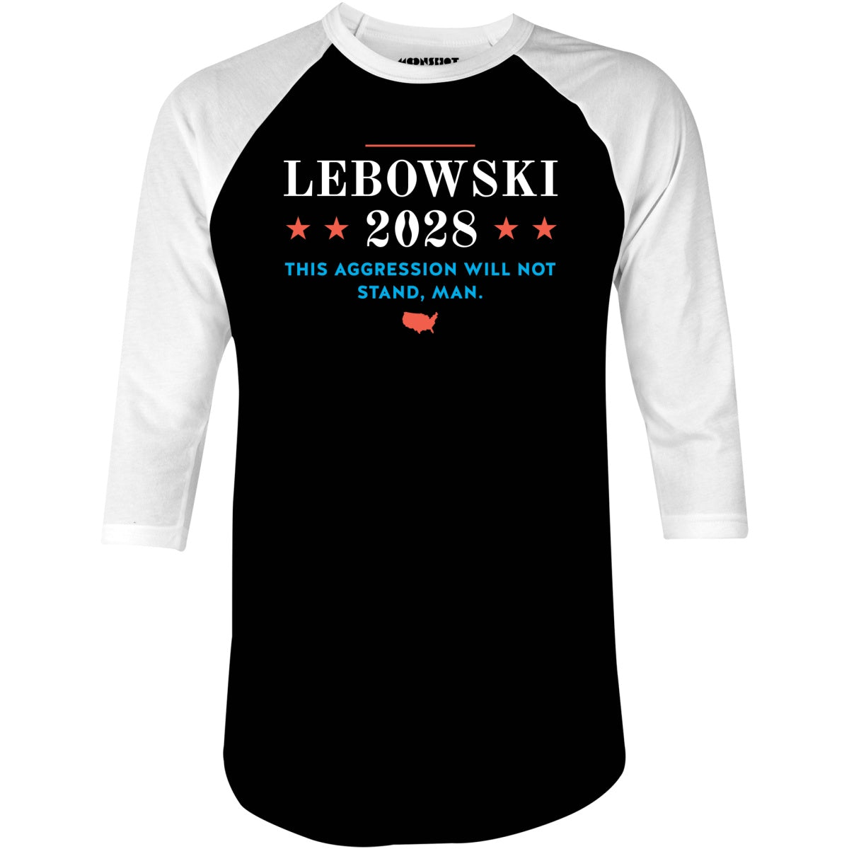 Lebowski 2028 - 3/4 Sleeve Raglan T-Shirt – m00nshot