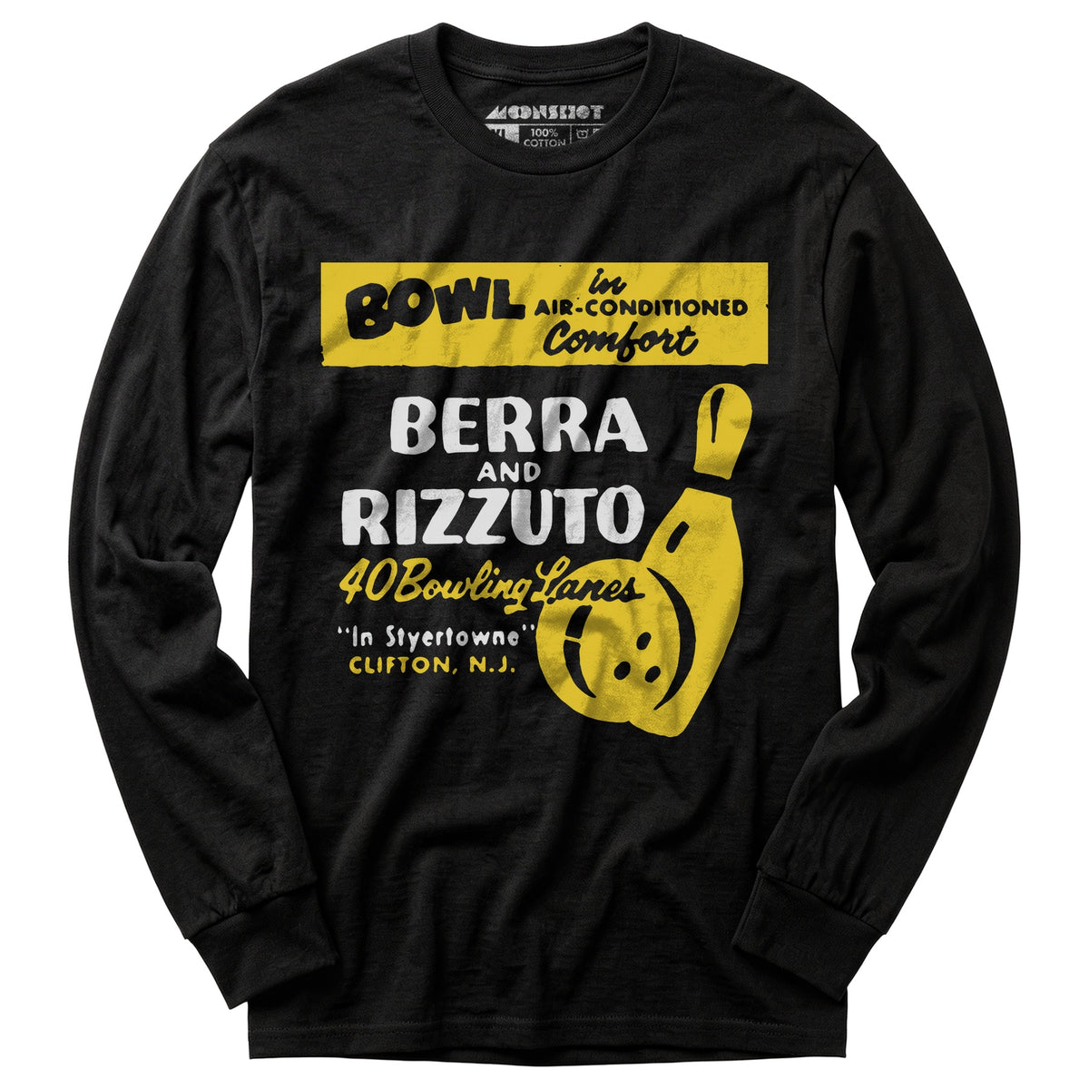 Berra and Rizzuto - Clifton, NJ - Vintage Bowling Alley - Long Sleeve T ...