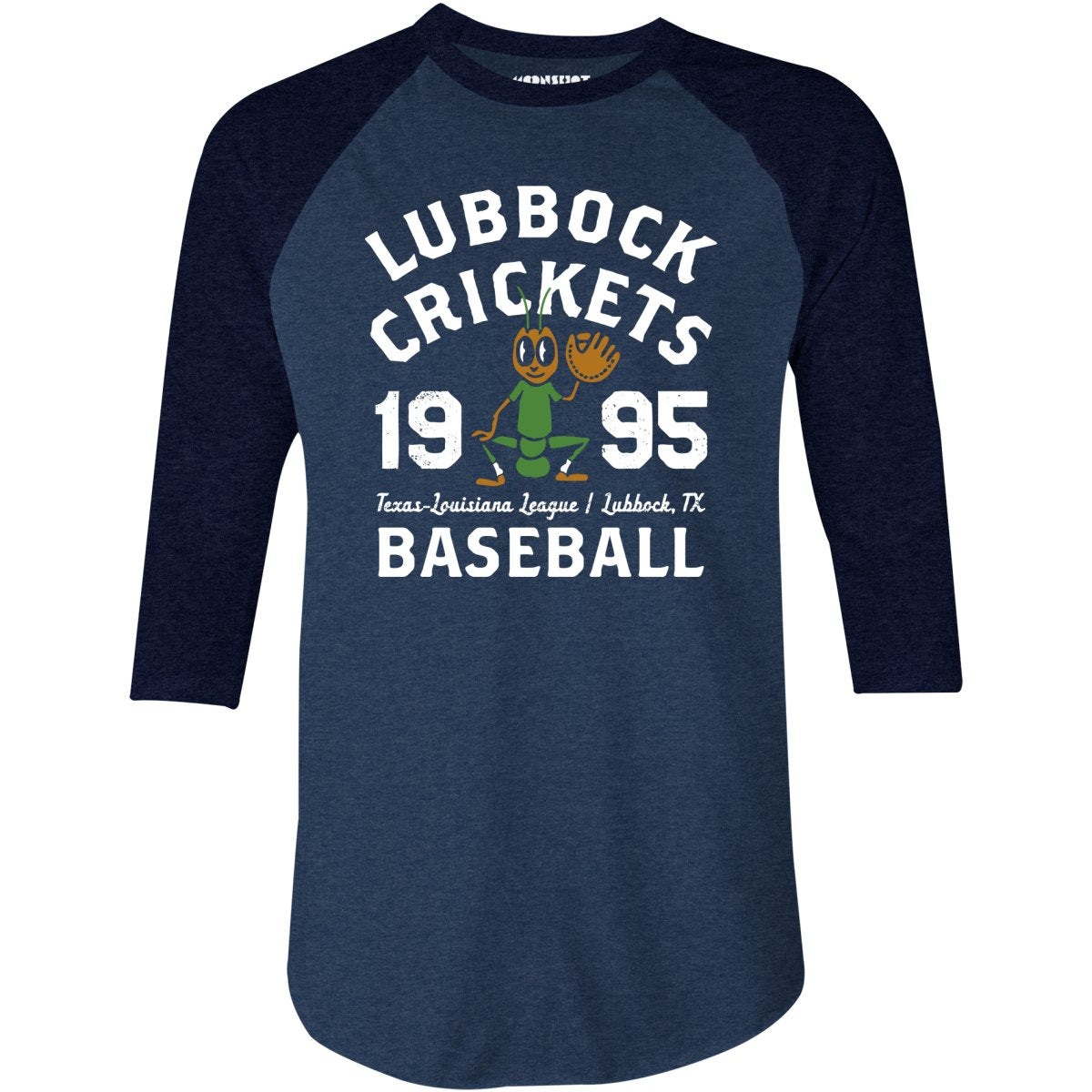 Lubbock Crickets - Texas - Vintage Defunct Baseball Teams - 3/4 Sleeve ...