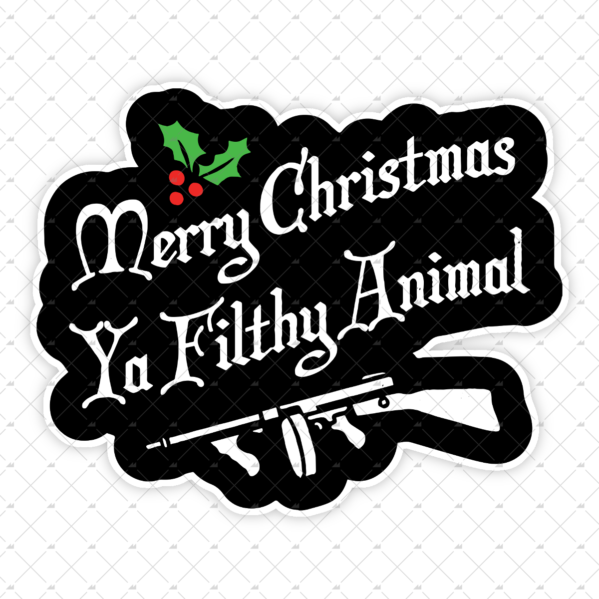 Merry Christmas Ya Filthy Animal - Sticker – m00nshot