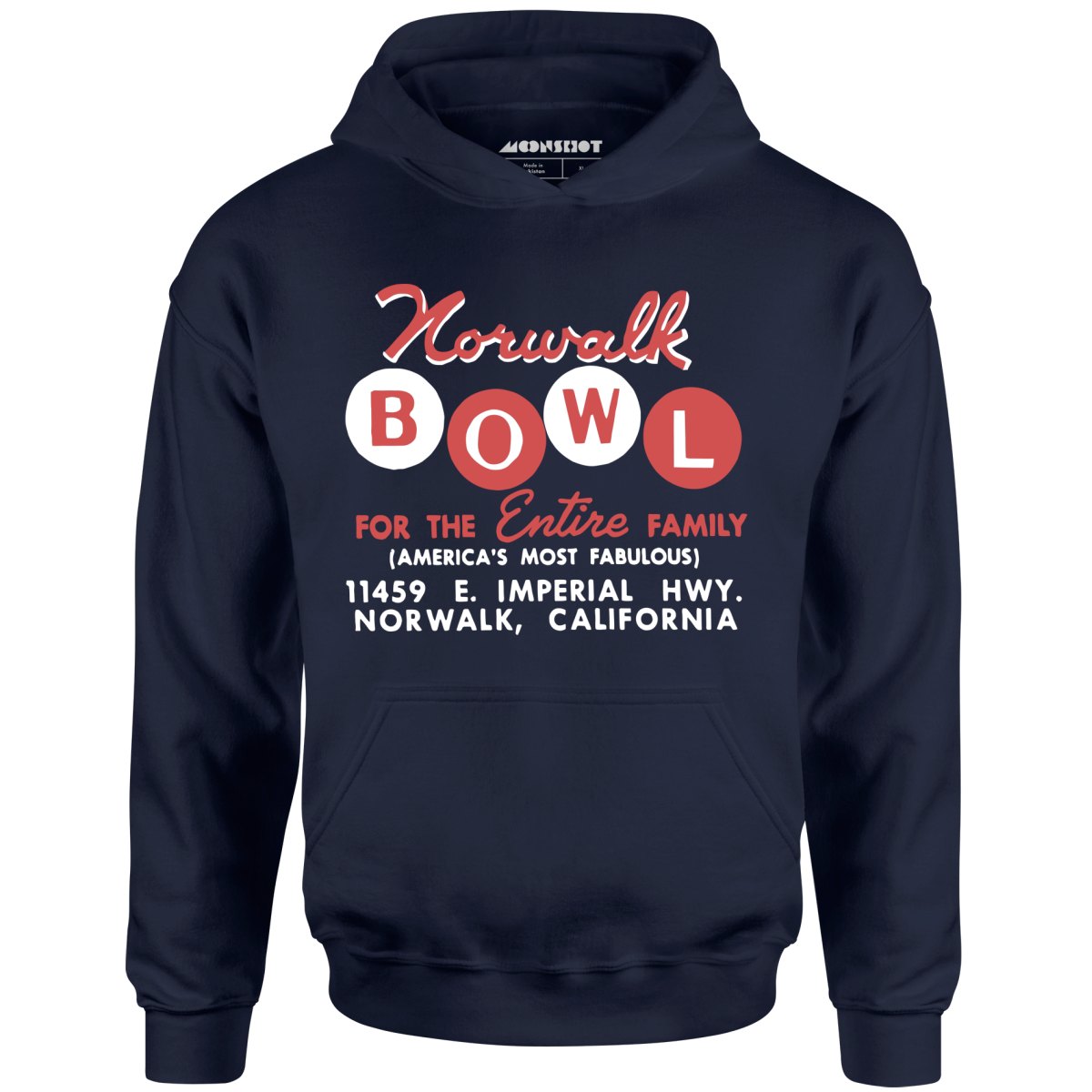 Norwalk Bowl - Norwalk, CA - Vintage Bowling Alley - Unisex Hoodie ...