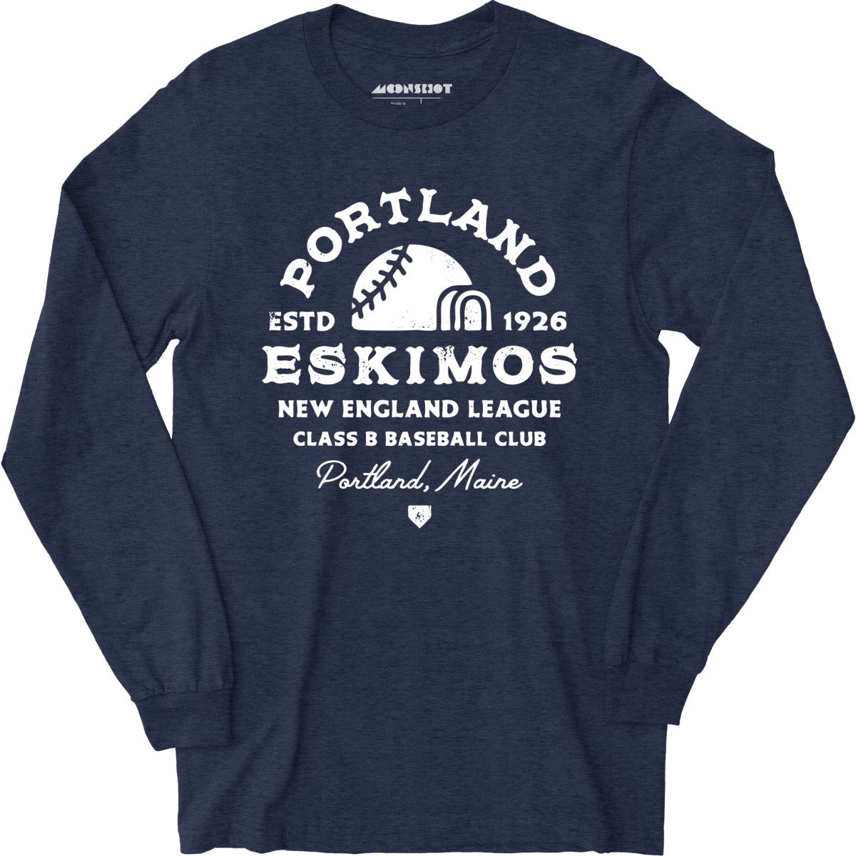 Portland Eskimos - Maine - Vintage Defunct Baseball Teams - Long Sleeve ...