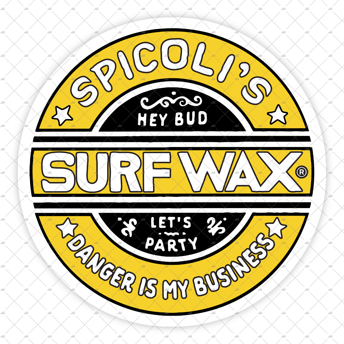 Spicoli's Surf Wax - Sticker – m00nshot