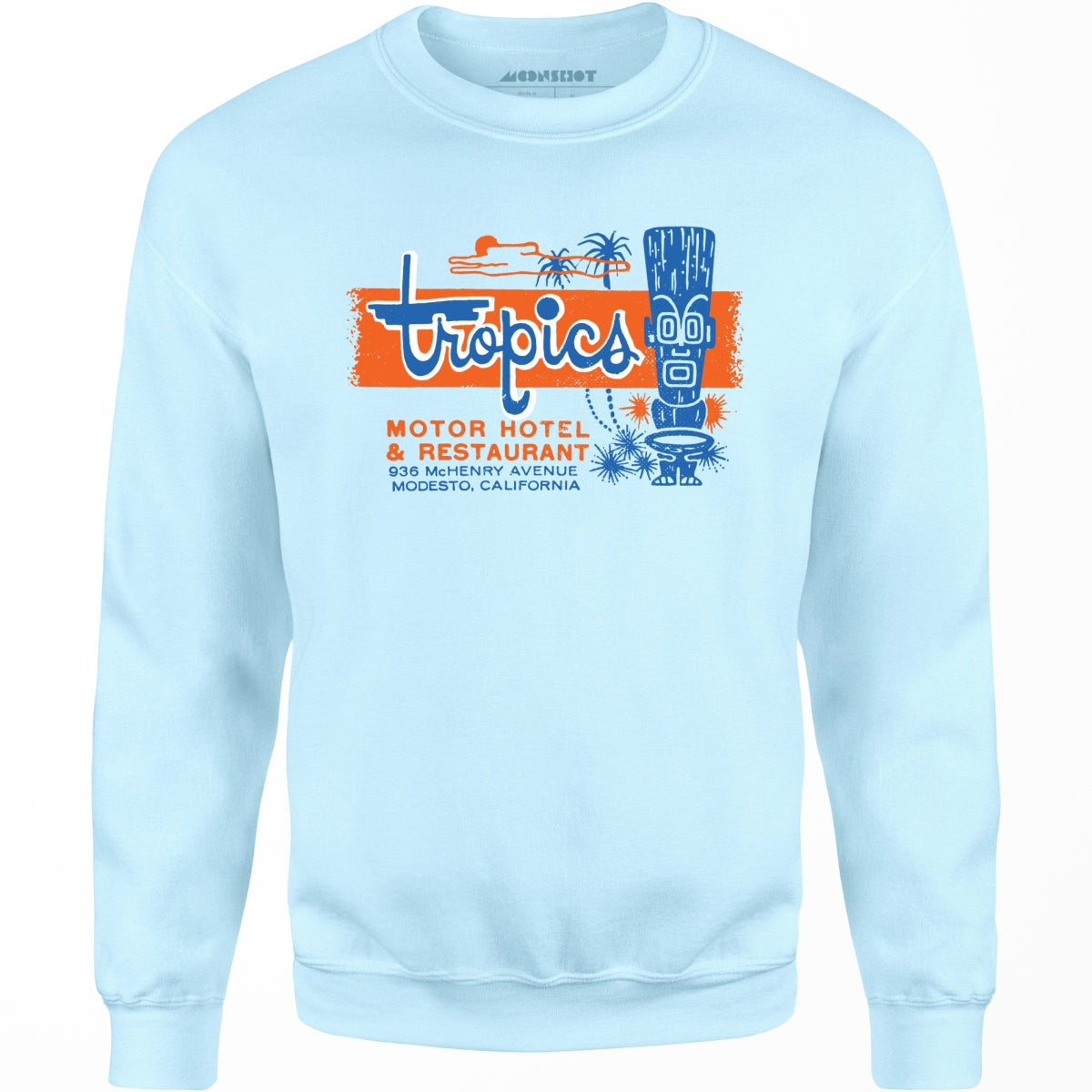 The Tropics - Modesto, CA - Vintage Tiki Bar - Unisex Sweatshirt – m00nshot