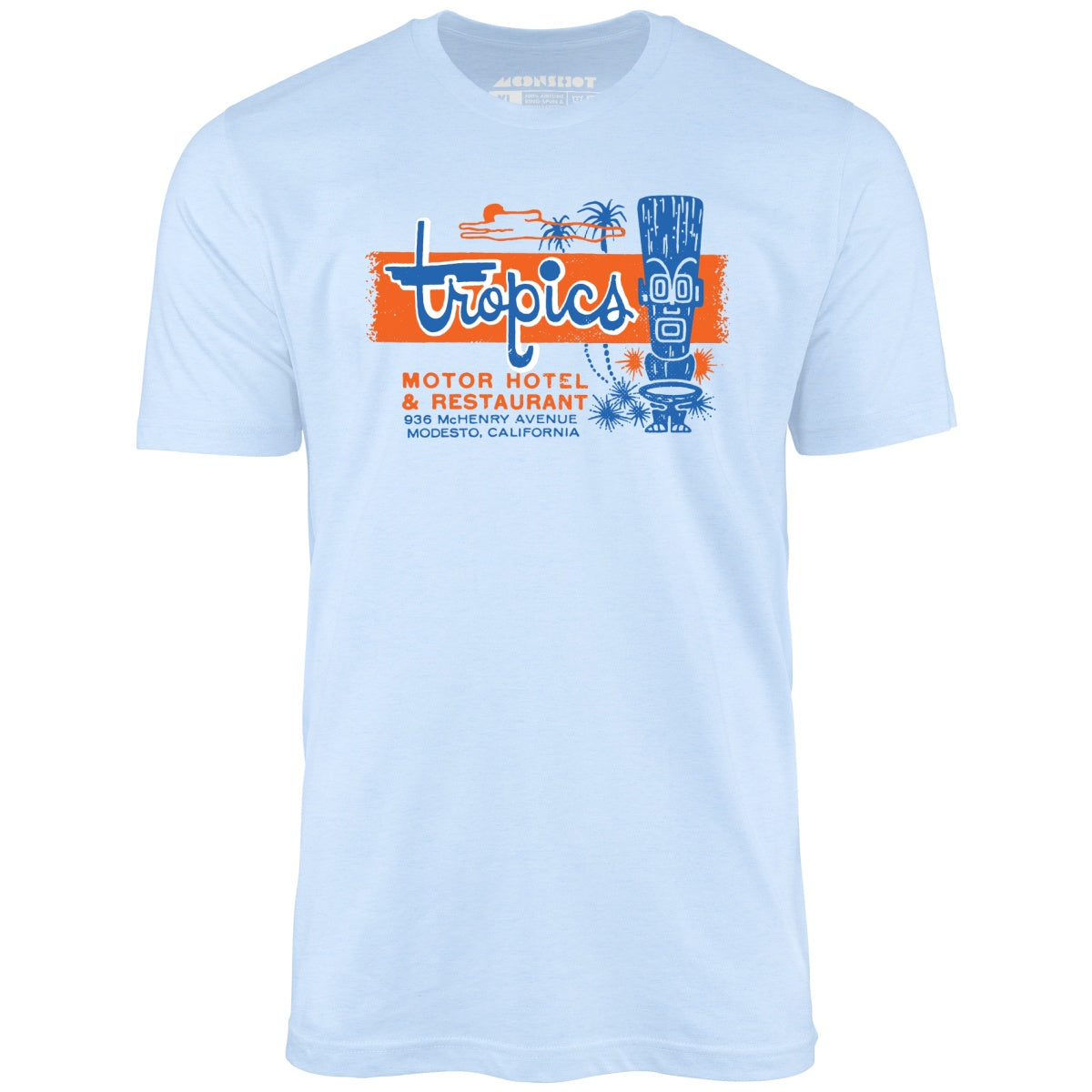 The Tropics - Modesto, CA - Vintage Tiki Bar - Unisex T-Shirt – m00nshot