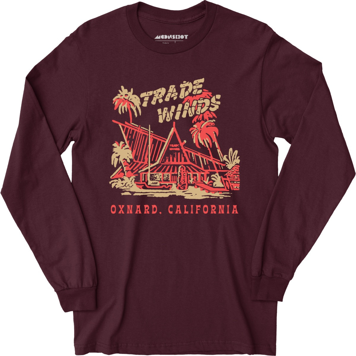Trade Winds - Oxnard, CA - Vintage Tiki Bar - Long Sleeve T-Shirt ...