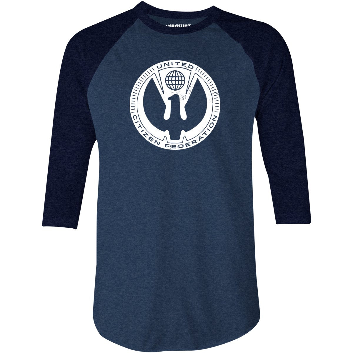 United Citizen Federation - 3/4 Sleeve Raglan T-Shirt – m00nshot