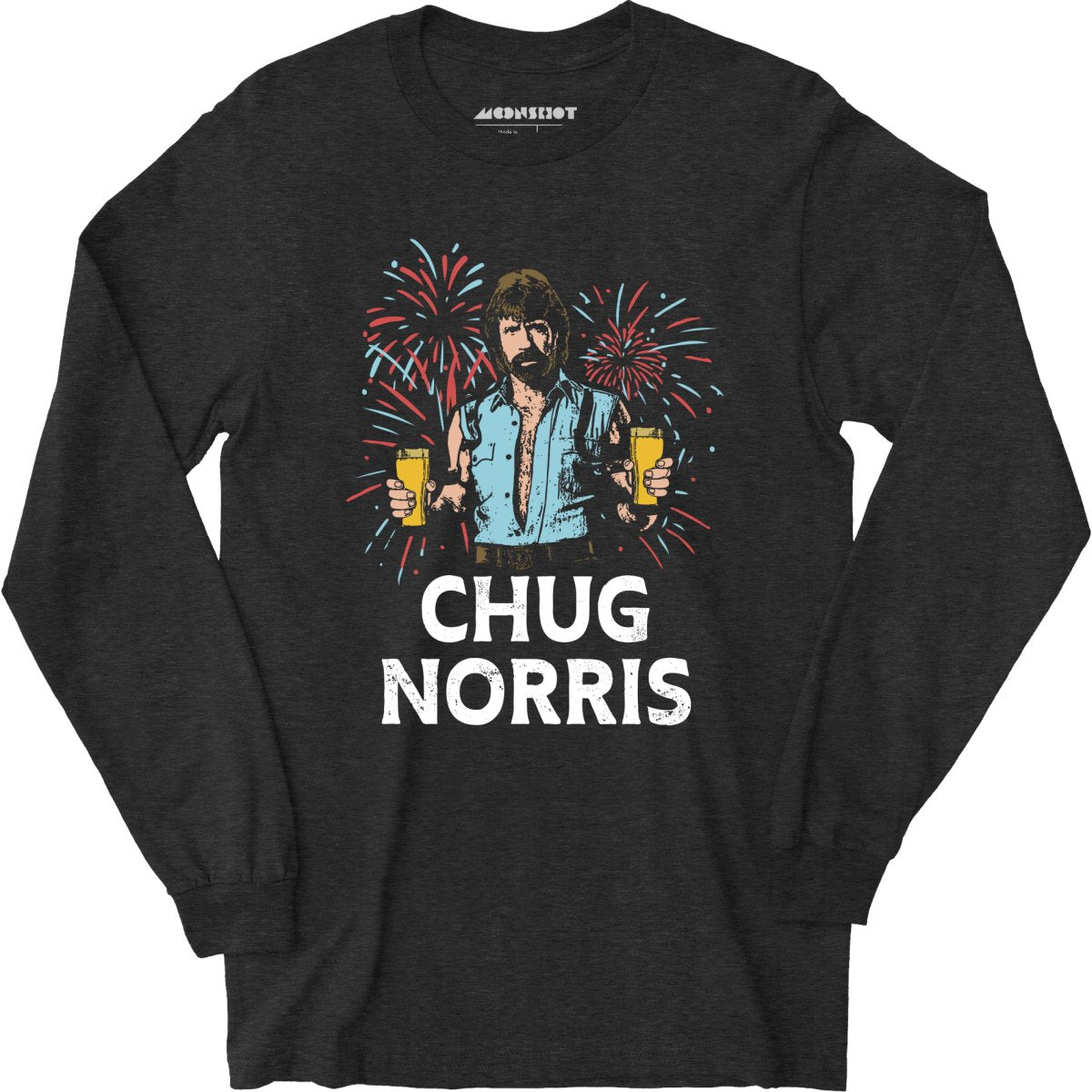Chug Norris 4th of July - Long Sleeve T-Shirt – m00nshot