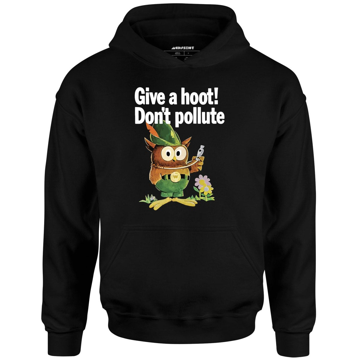 Give a Hoot Don't Pollute - Woodsy Owl Retro - Unisex Hoodie – m00nshot