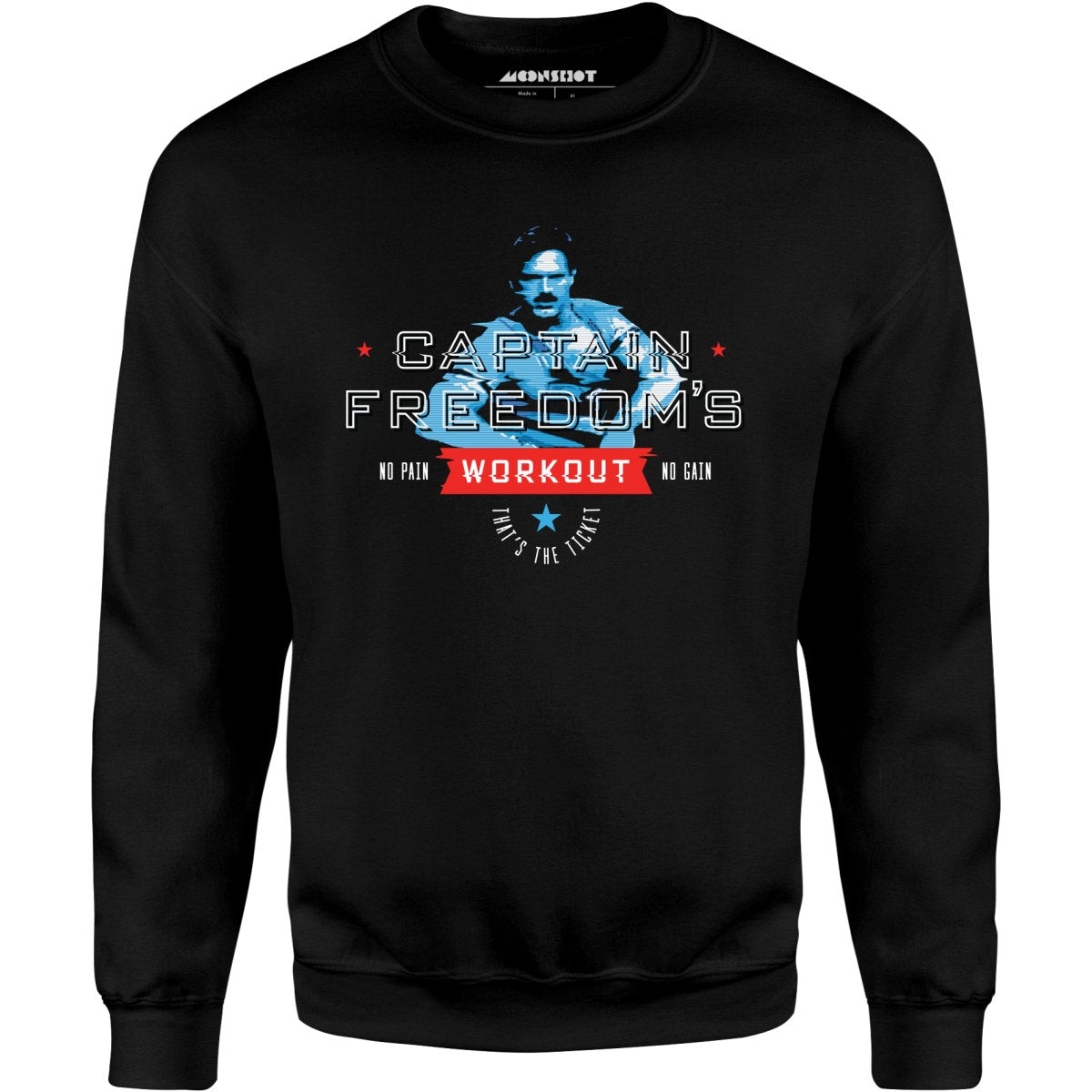 Running Man - Captain Freedom's Workout - Unisex Sweatshirt – m00nshot