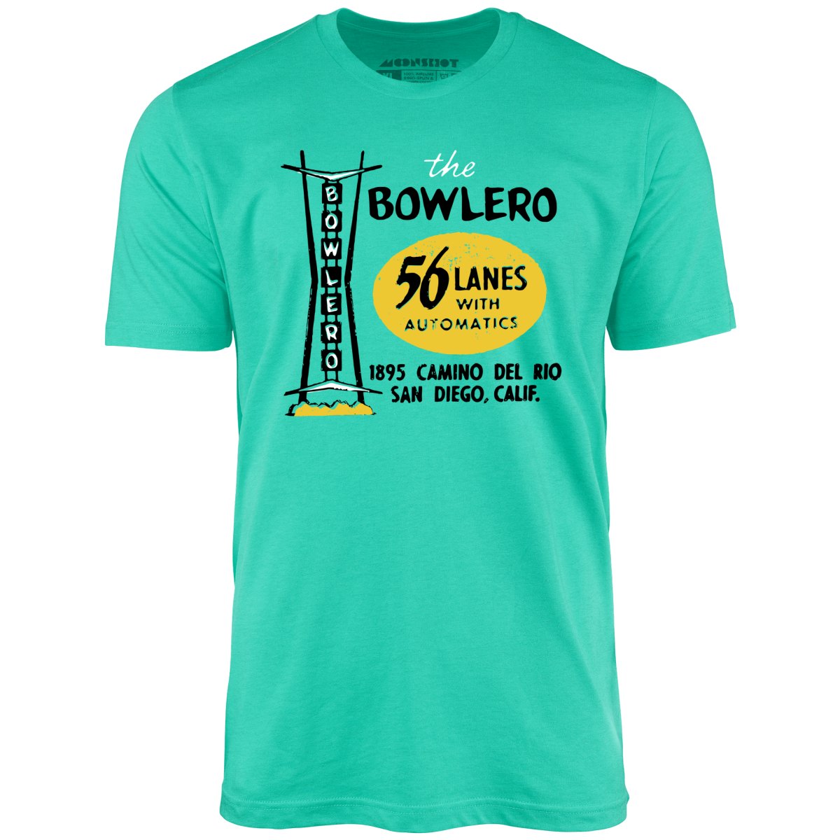 The Bowlero - San Diego, CA - Vintage Bowling Alley - Unisex T-Shirt ...